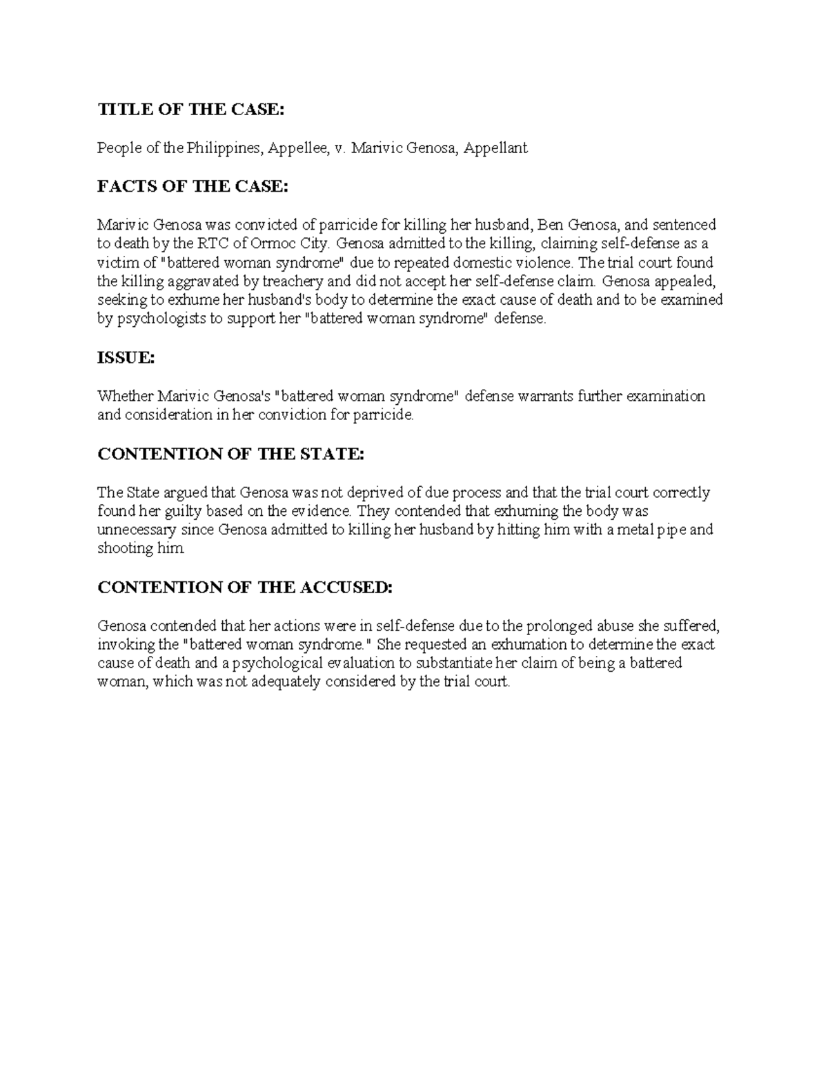 CLJ 4 CCJE Intl-FT Activity #1 Case digest - TITLE OF THE CASE: People of the Philippines ...
