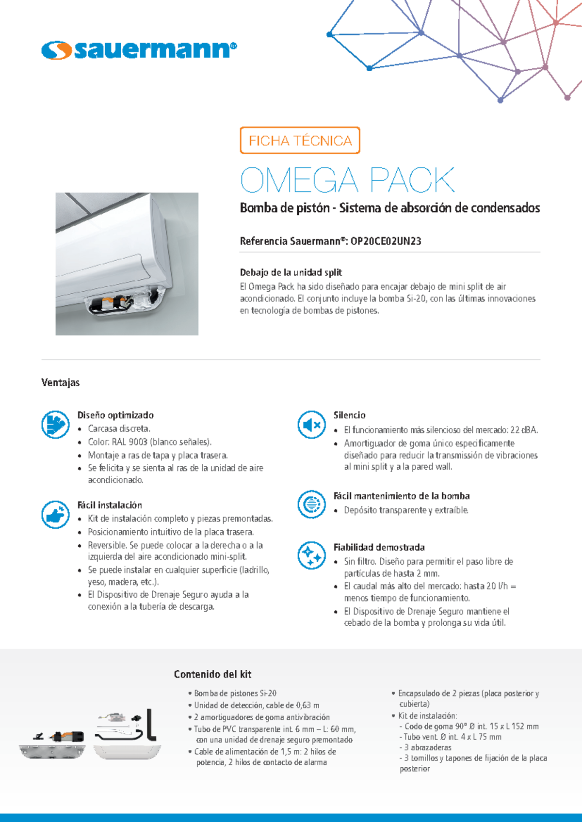 Sauermann OP20CE02UN23 ES 0 - OMEGA PACK Bomba de pistón - Sistema de ...
