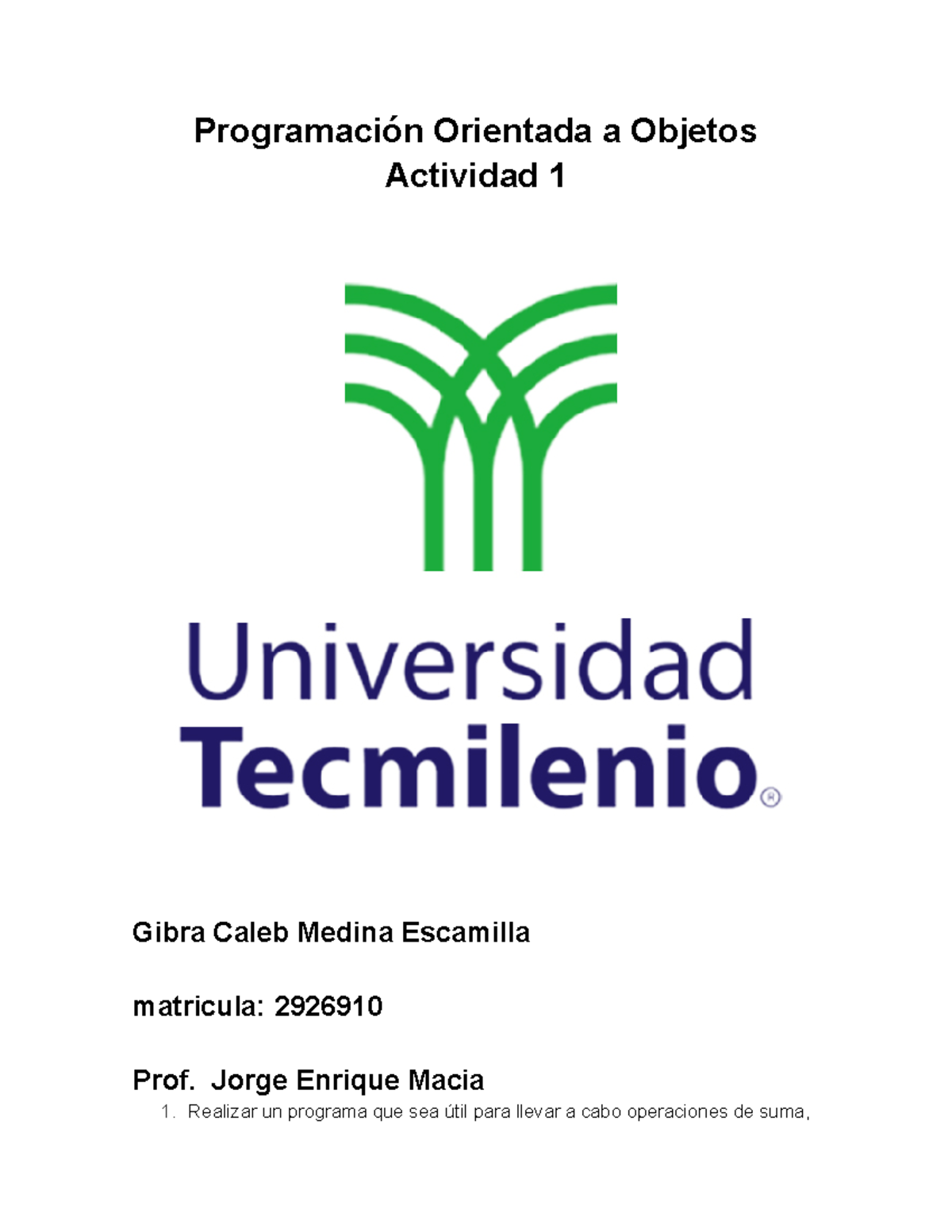 Programacion orientada a objetos - Programación Orientada a Objetos ...