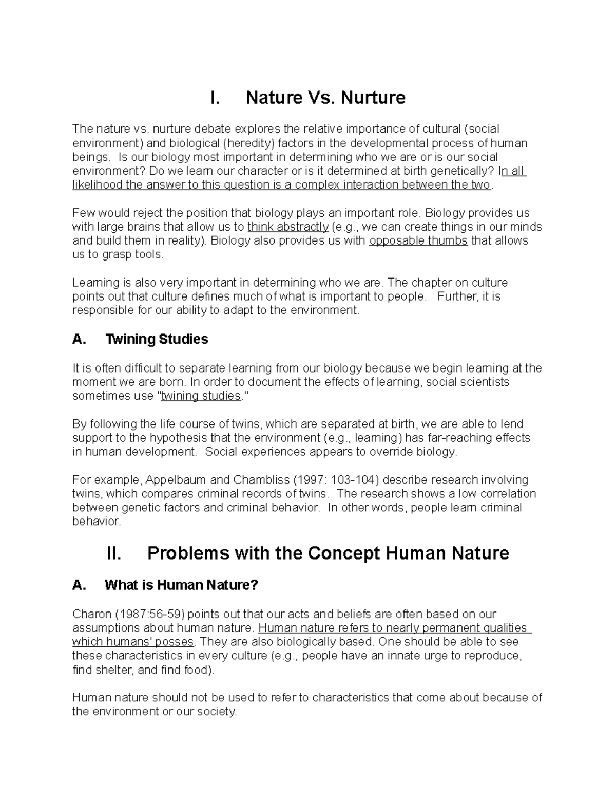 Nature vs. Nurture: Biology and Social Environment in Human Development ...