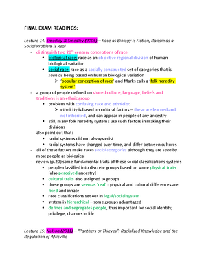 Anthr 150 Notes - ANTHR150 Lecture Notes Winter 2021 - Dr. Larose ...