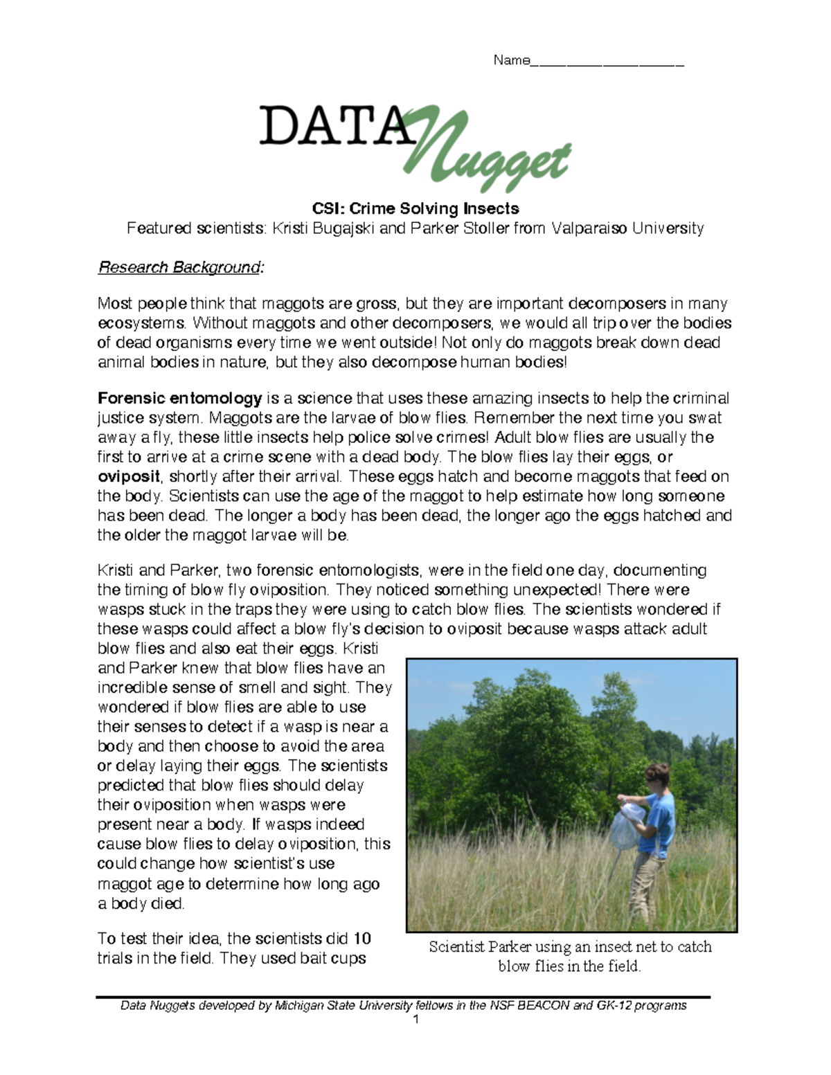 Steven Ramirez - Crime-Solving-Insects Student A - Data Nuggets ...