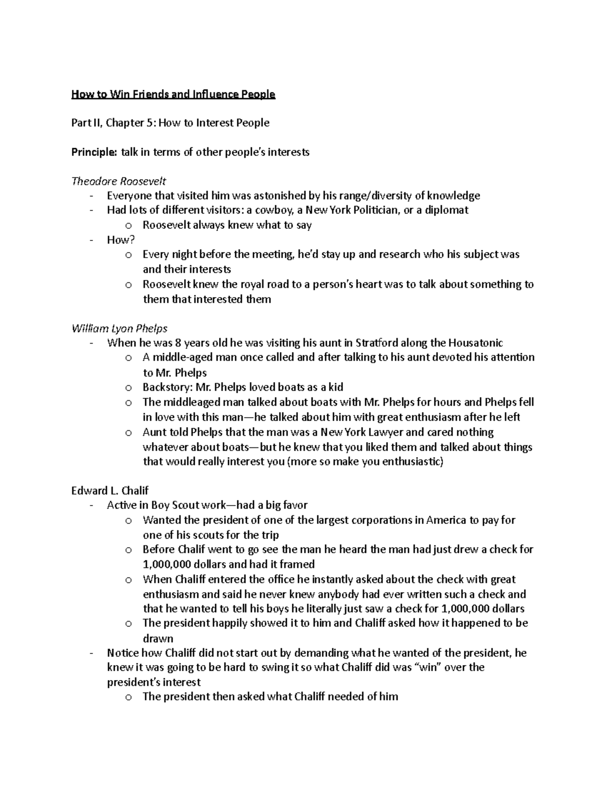 Presentation Notes on How to Interest People - How to Win Friends and ...