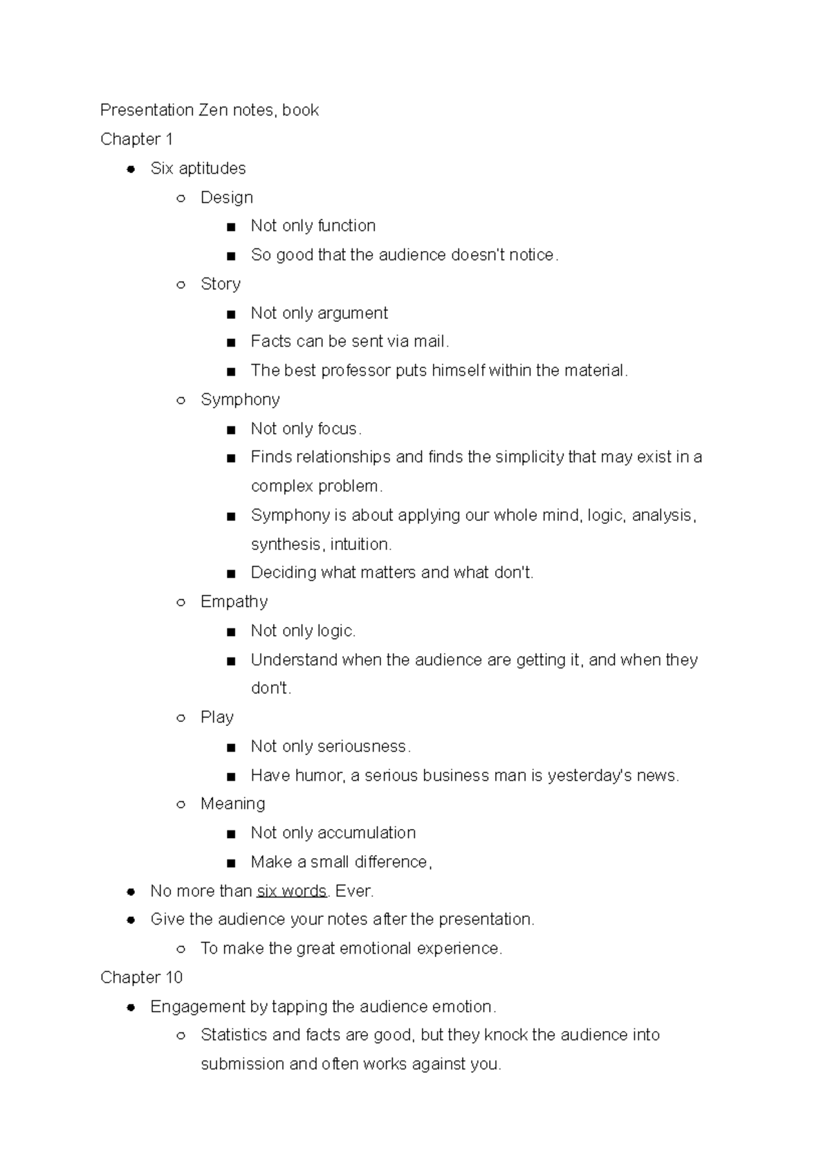 Presentation Zen notes, book - Presentation Zen notes, book Chapter 1 ...
