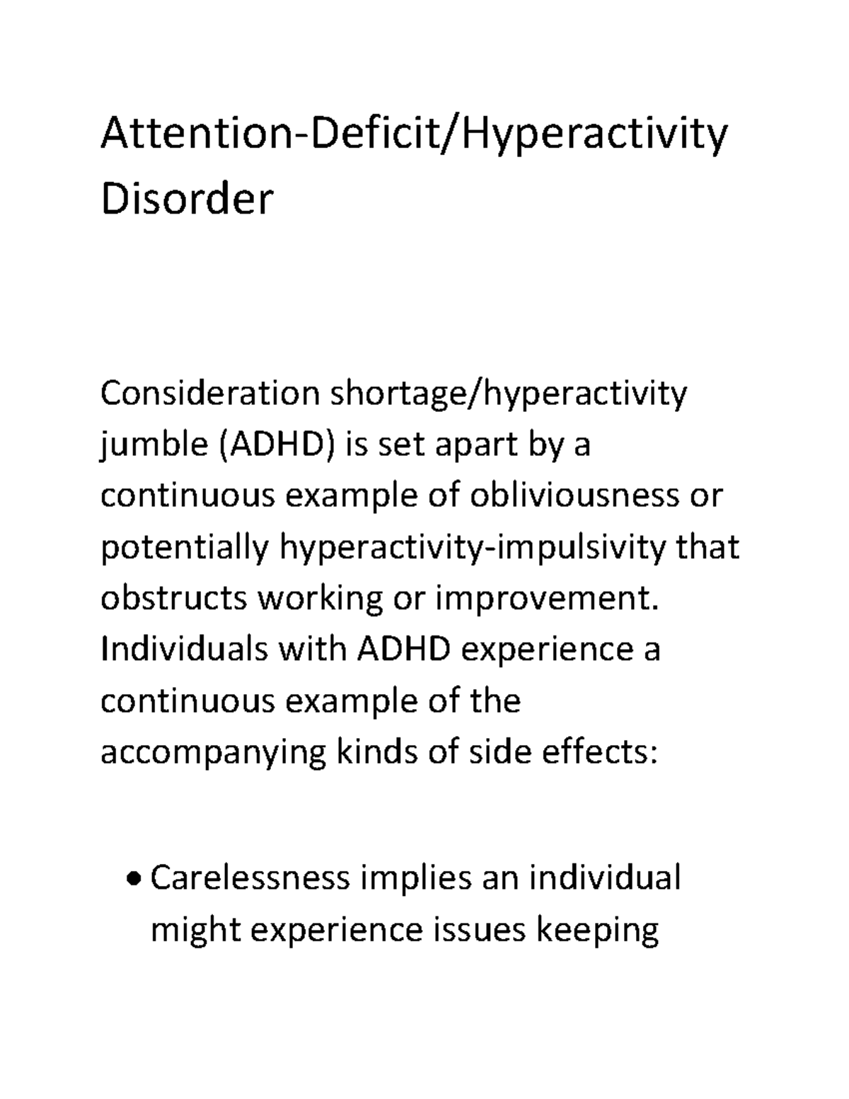 ADHD - Useful - Attention-Deficit/Hyperactivity Disorder Consideration ...