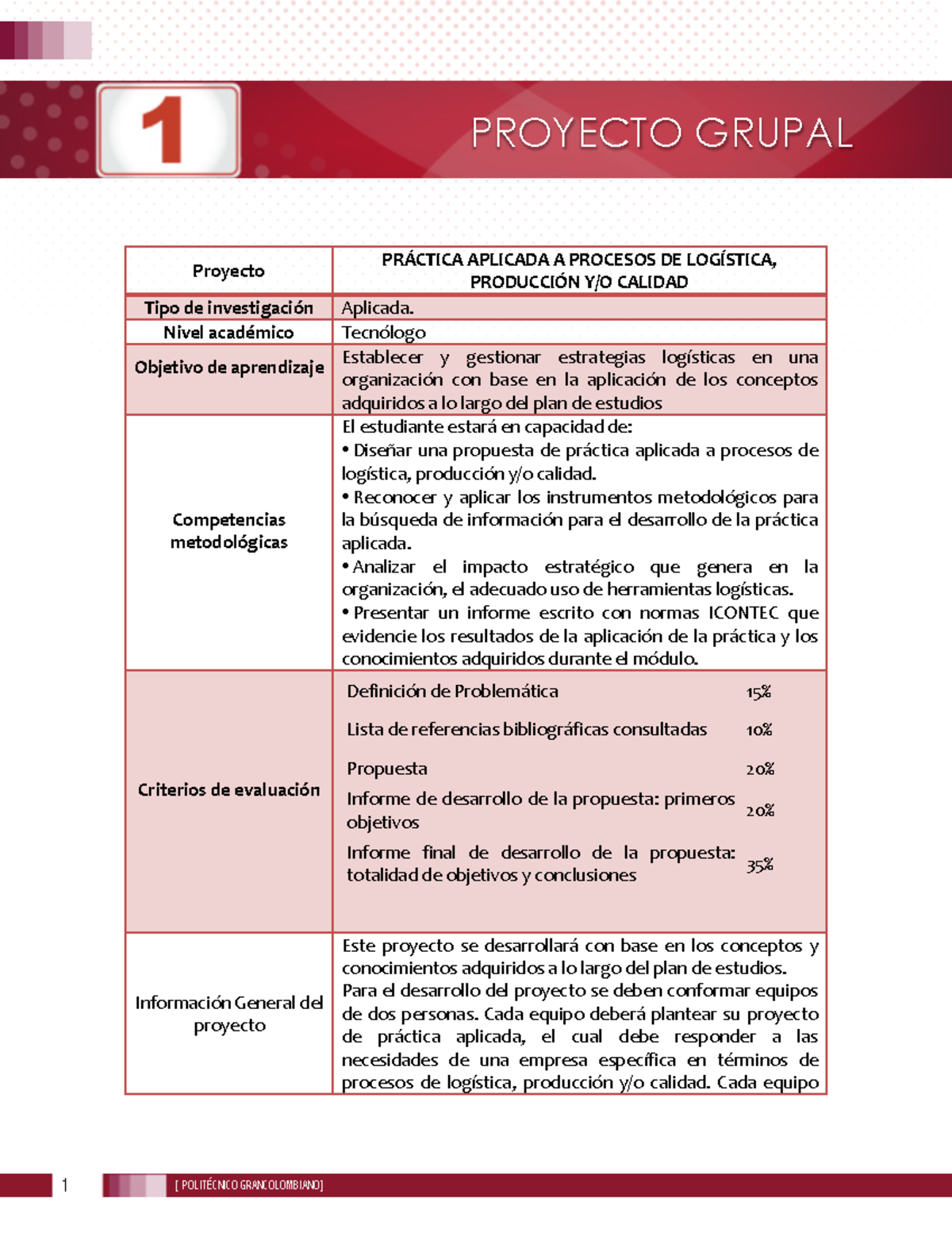 Proyecto Grupal dfsngbvkdfsnm - 1 [ POLITÉCNICO GRANCOLOMBIANO] Proyecto PRÁCTICA APLICADA A ...