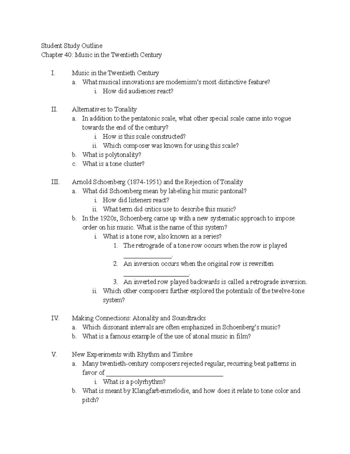 Todd 2e SSO Chapter 40 Music in the Twentieth Century - Student Study ...