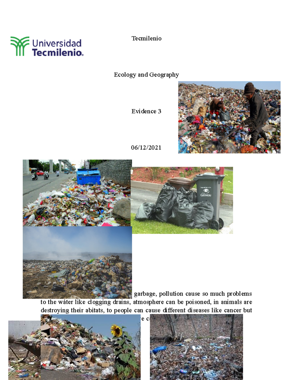 Evidence 3 Ecology VYM - evidencia3 - Tecmilenio Ecology and Geography ...