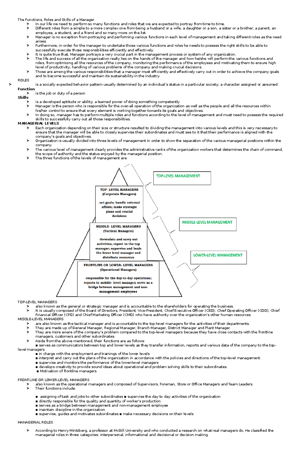 The Functions - Different roles from a simple to a more complex one ...