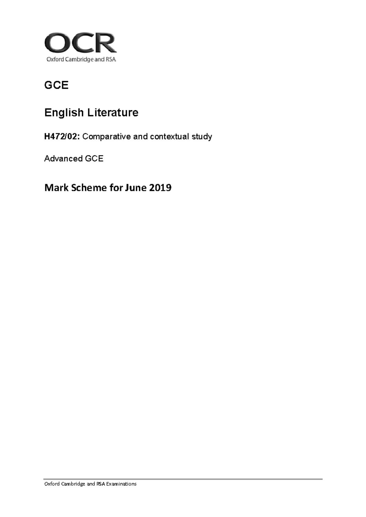 621348 mark scheme comparative and contextual study - Oxford Cambridge ...