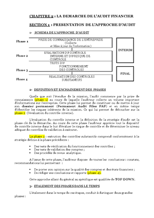 Corrige-examen-audit-2021-2022 - Examen Audit 2018/ Questions : 1 ...