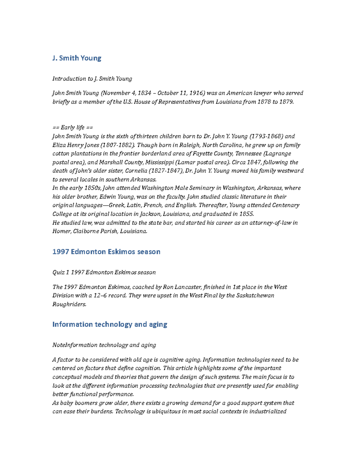POLS157 Lab Report J. Smith Young - J. Smith Young Introduction to J ...
