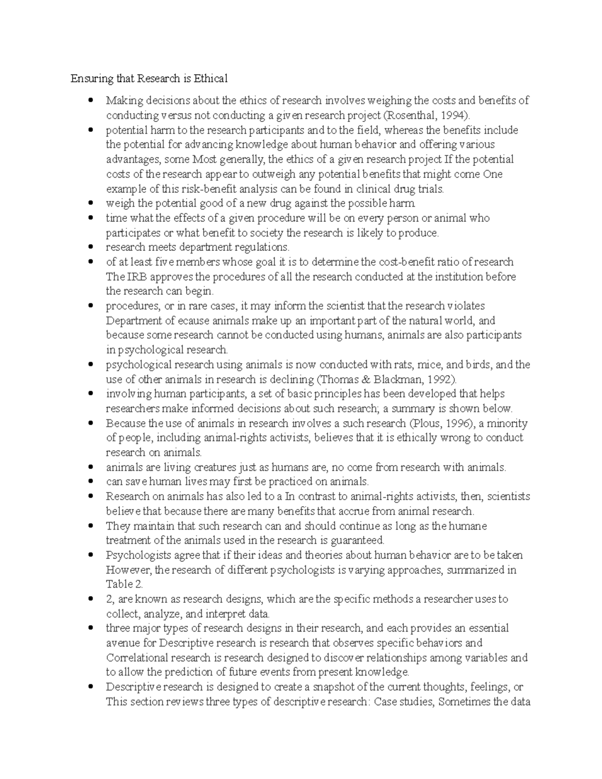 Ensuring that Research is Ethical - potential harm to the research ...