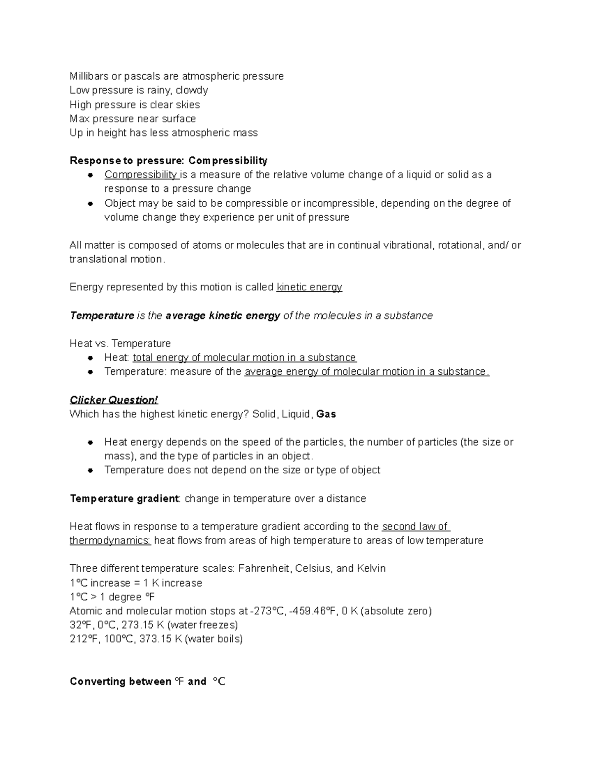 Exam 1 - Prof. Sara Rauscher - Millibars or pascals are atmospheric ...