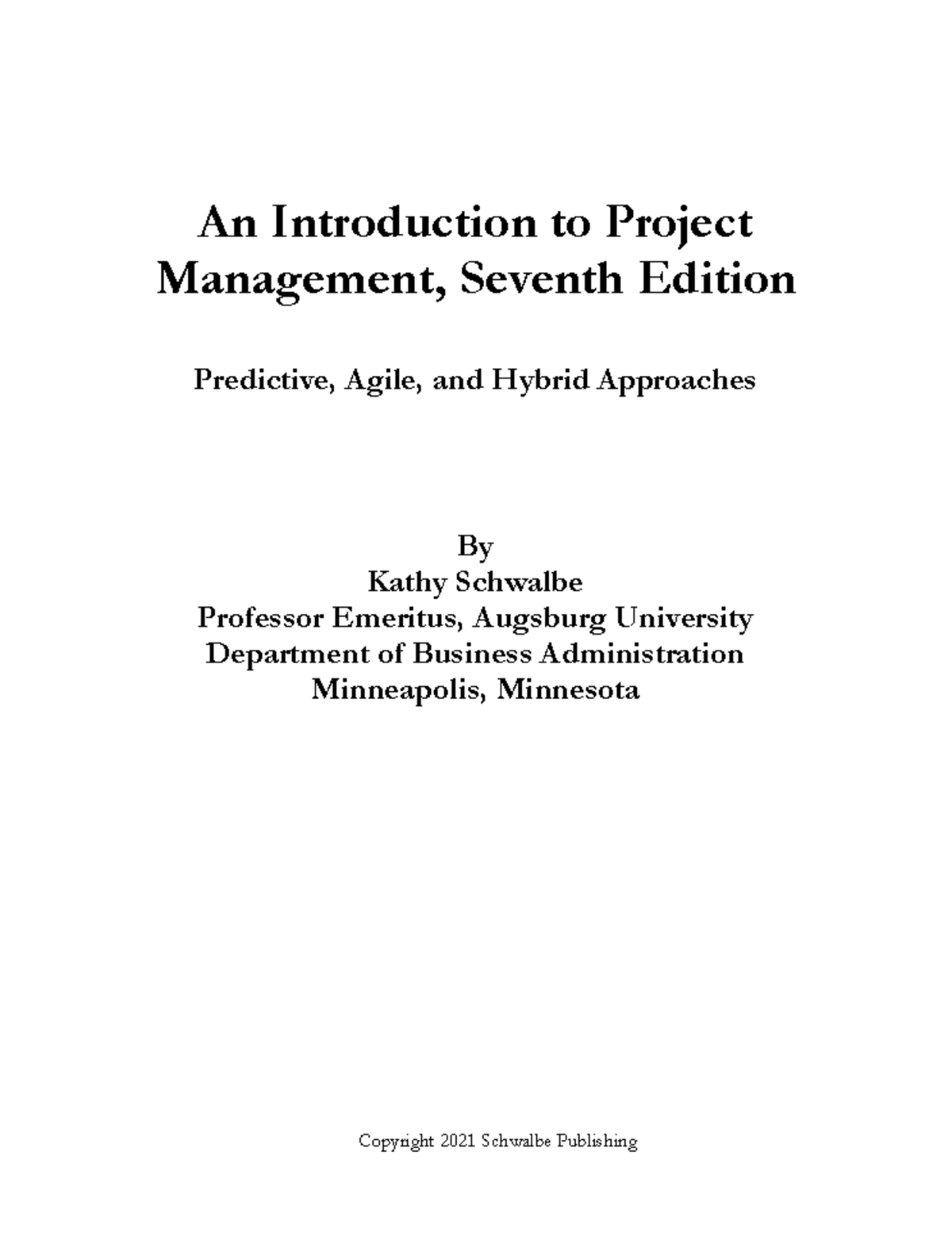Schwalbe intro pm 7e sample chapter 1 - An Introduction to Project ...