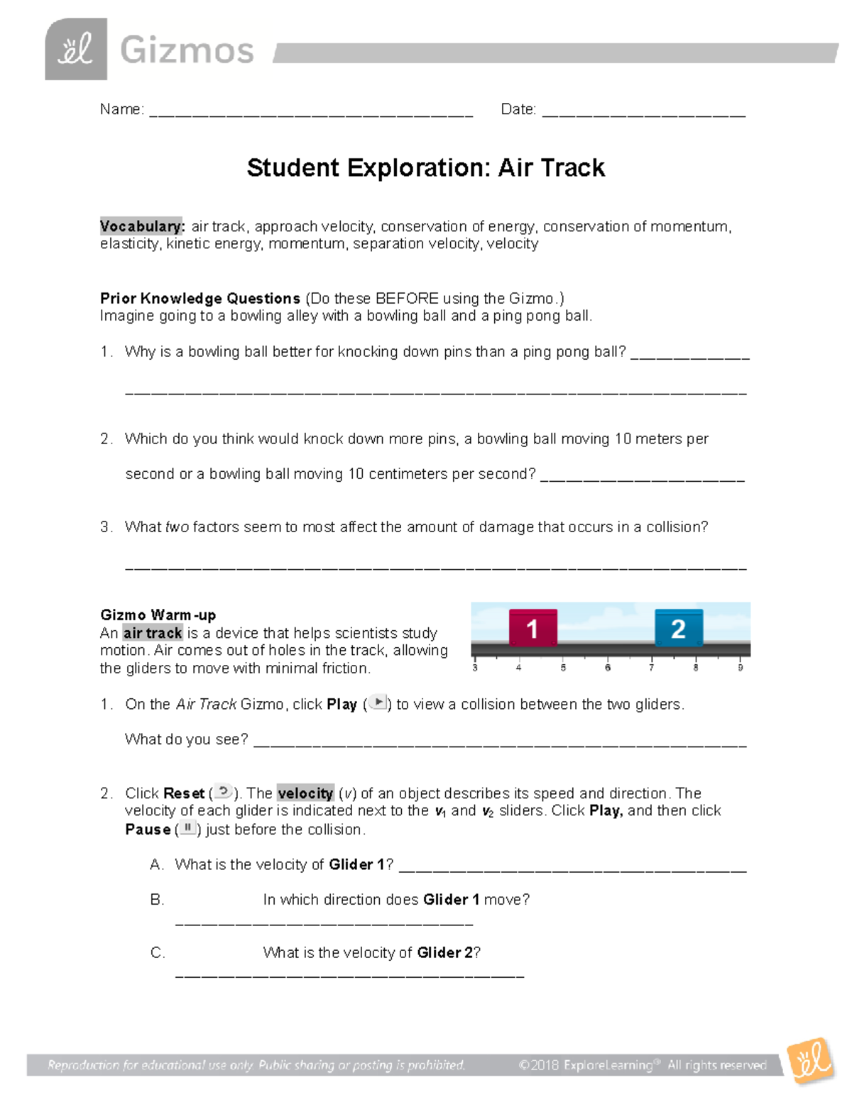 Air Track SE gizmo assignment - Name ...