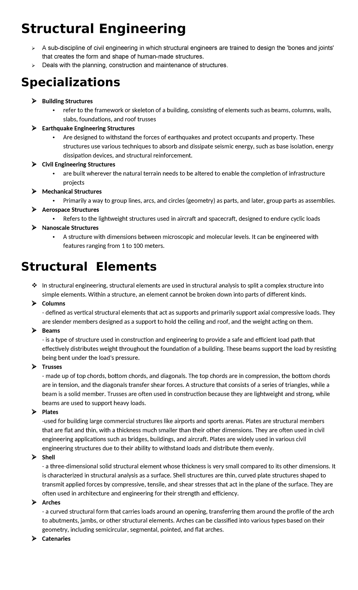 Structural Engineering - Deals with the planning, construction and ...