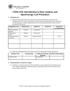 Buffers Lab - CHM-115L - GCU - Studocu