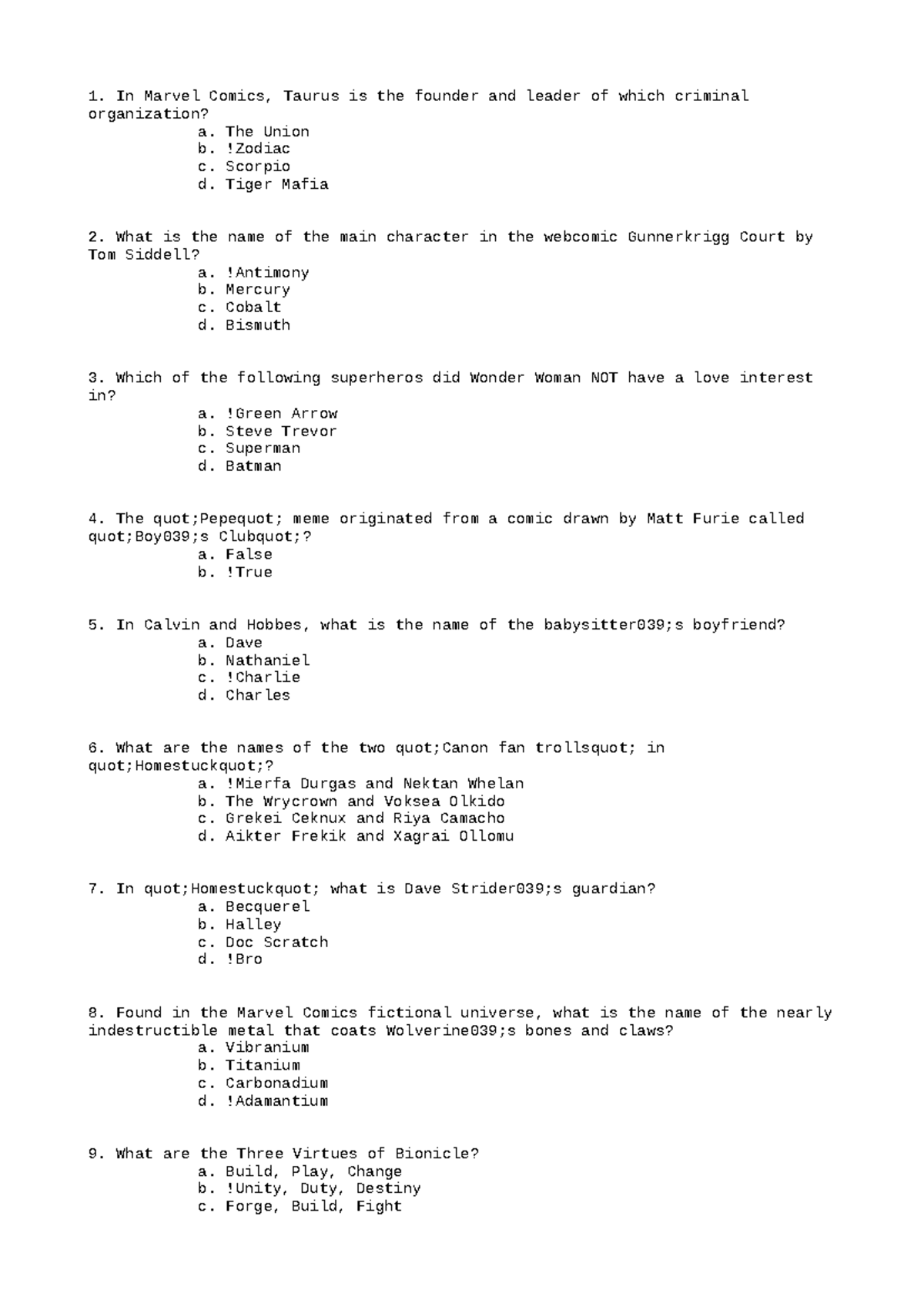 FIN243 Financial Modeling Spring 2020 2 - In Marvel Comics, Taurus is ...