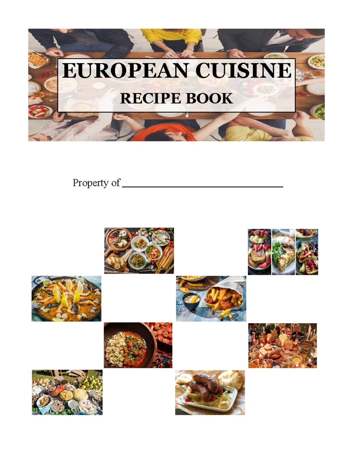 European Cuisine Students Recipe Manual AY 22 23 2nd Sem 2 1 - Property ...