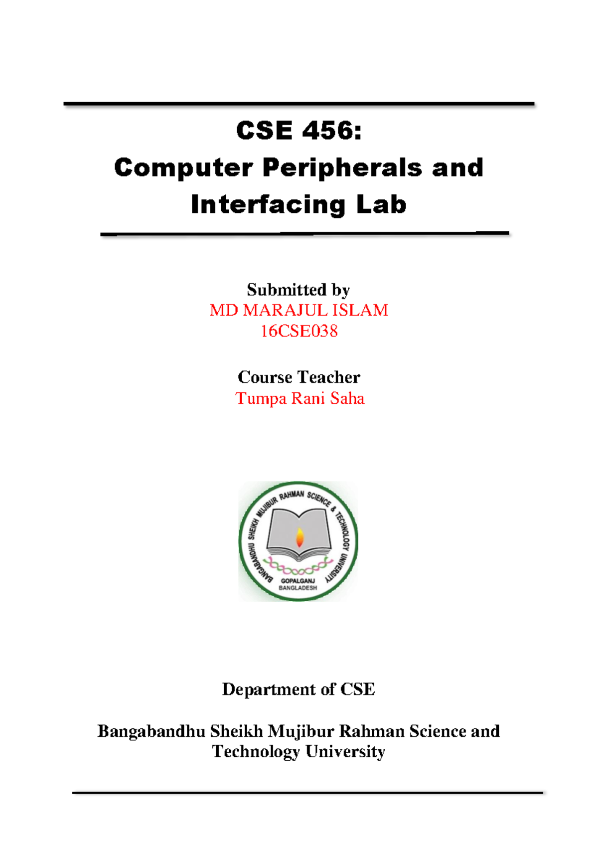 program with c chapter 3 - CSE 456: Computer Peripherals and Interfacing Lab Submitted by MD ...