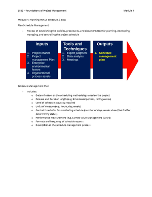 SCS 1860 - Module 3 Webinar - Module 3: Planning Part 1: Project Integration & Scope Project ...