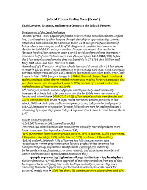 Judicial Process Reading notes (Exam 1) - Judicial Process Reading ...