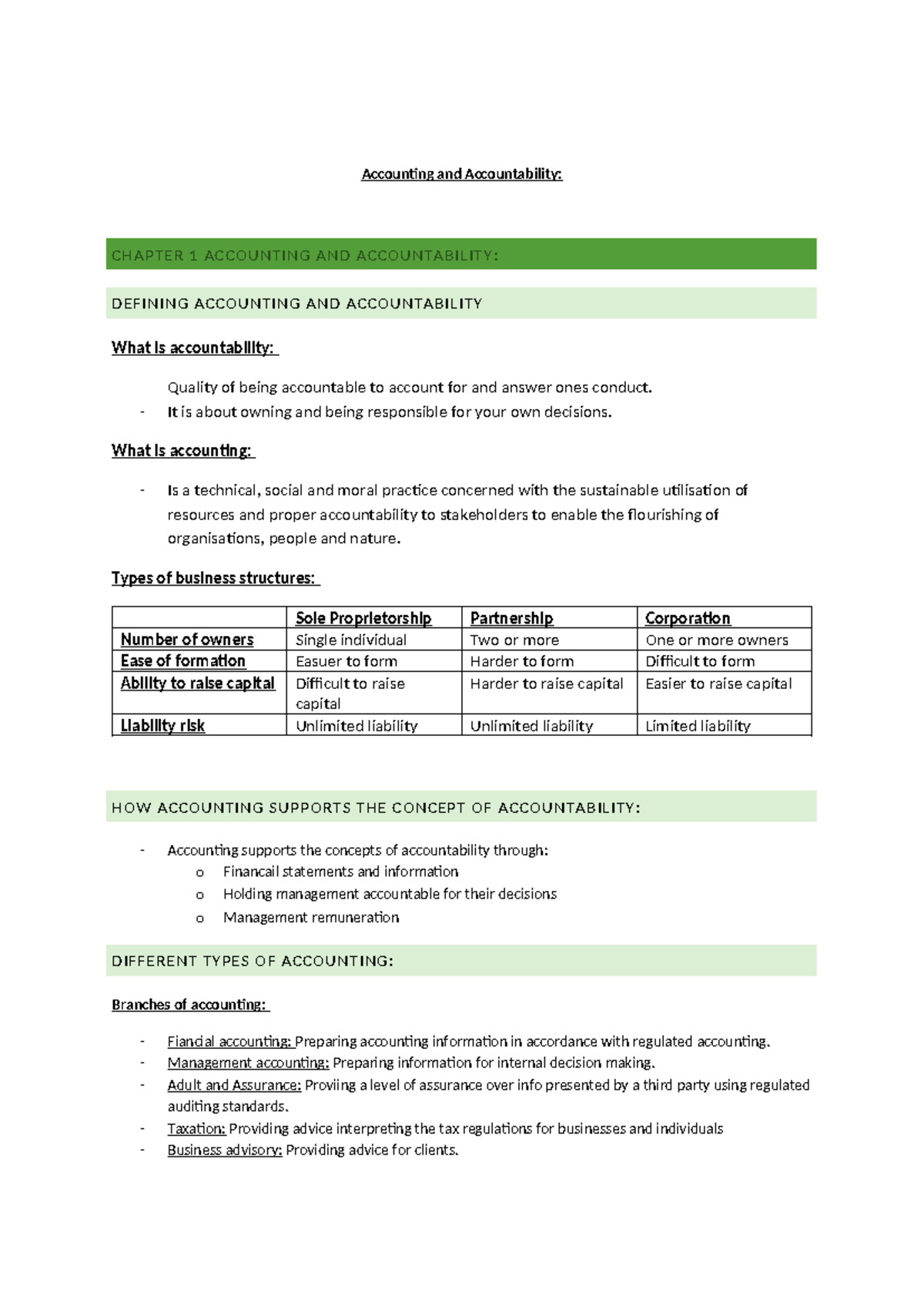 Accounting and Accountability - Accounting and Accountability: CHAPTER ...