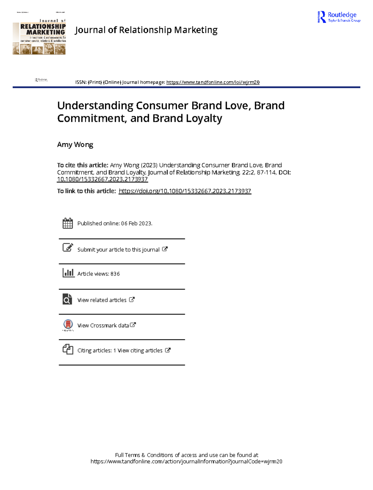 8. Understanding Consumer Brand Love Brand Commitment and Brand Loyalty ...