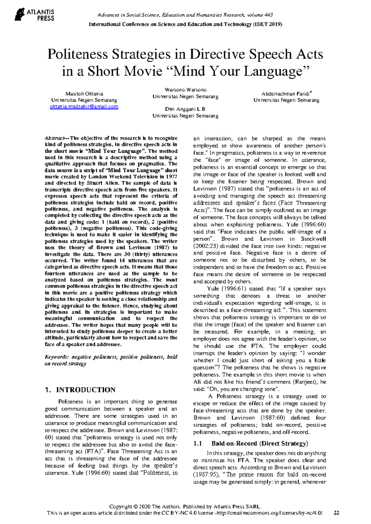 125941406 - research - Politeness Strategies in Directive Speech Acts ...