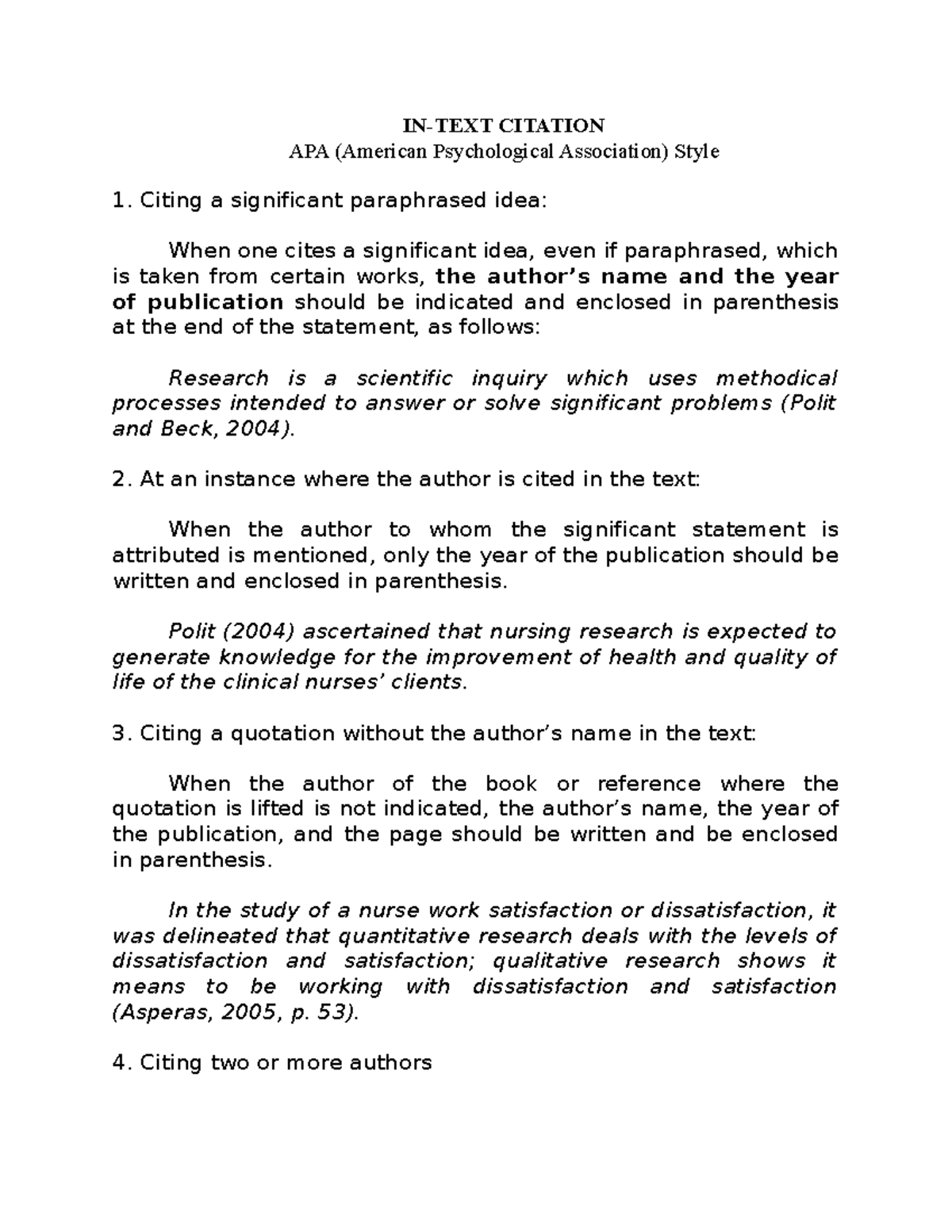 APA Intext Citation Guide IN TEXT CITATION APA American apa-intext-citation-guide-in-text-citation-apa-american