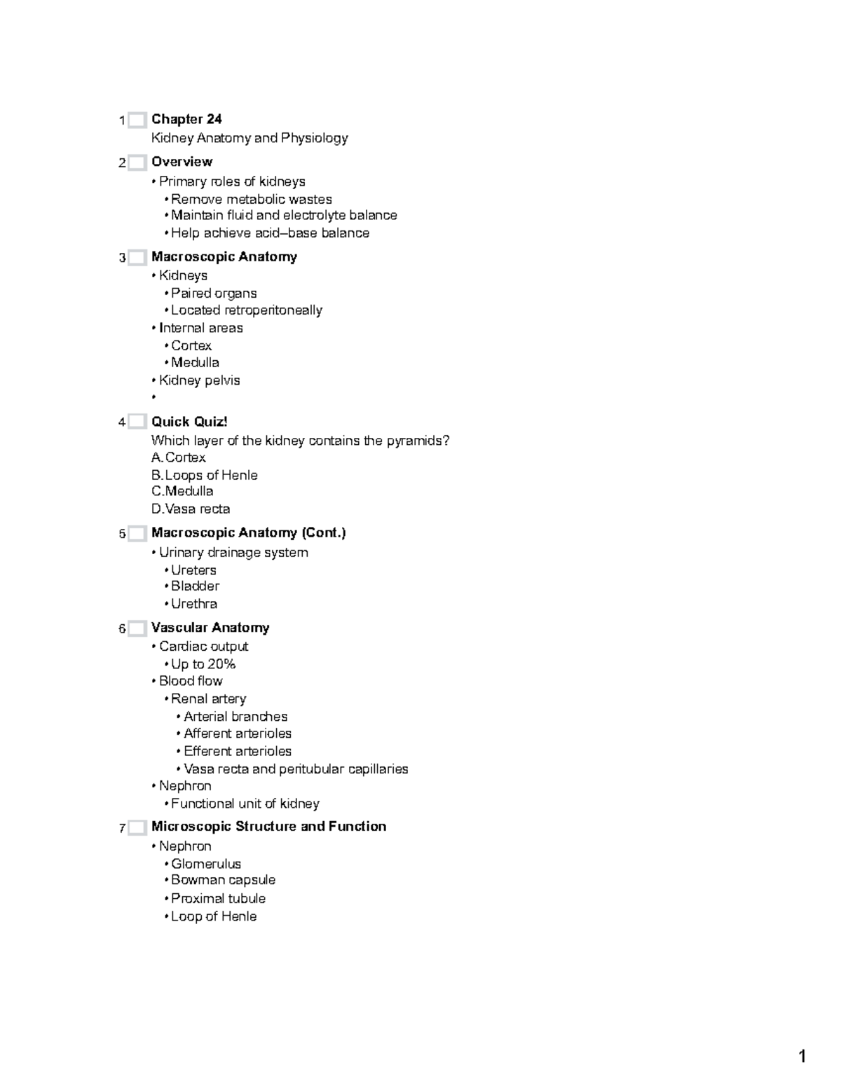 Chapter 024 Kidney A and P - Compatibility Mode - 1 Chapter 24 Kidney ...