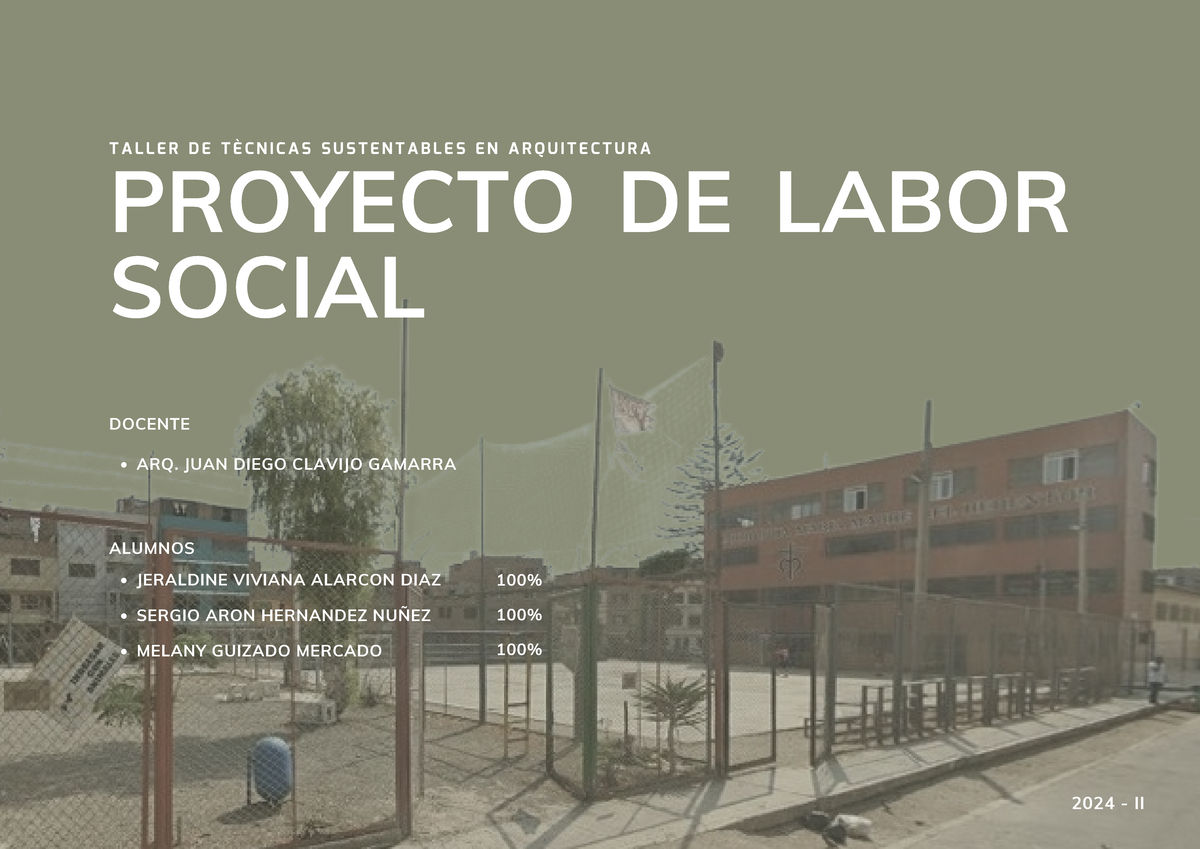 Proyecto DE Labor Social - PROYECTO DE LABOR SOCIAL T A L L E R D E T È ...