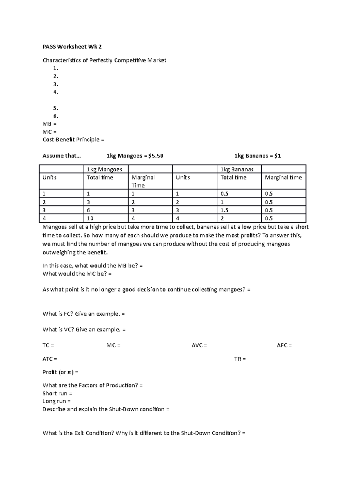 PASS Worksheet 2 NO Answers - PASS Worksheet Wk 2 Characteristics of ...