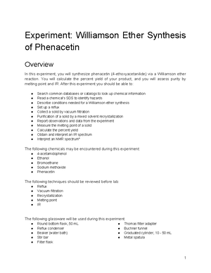 Experiment 7 Lab Report - Experiment 7: Dehydration of 2 ...