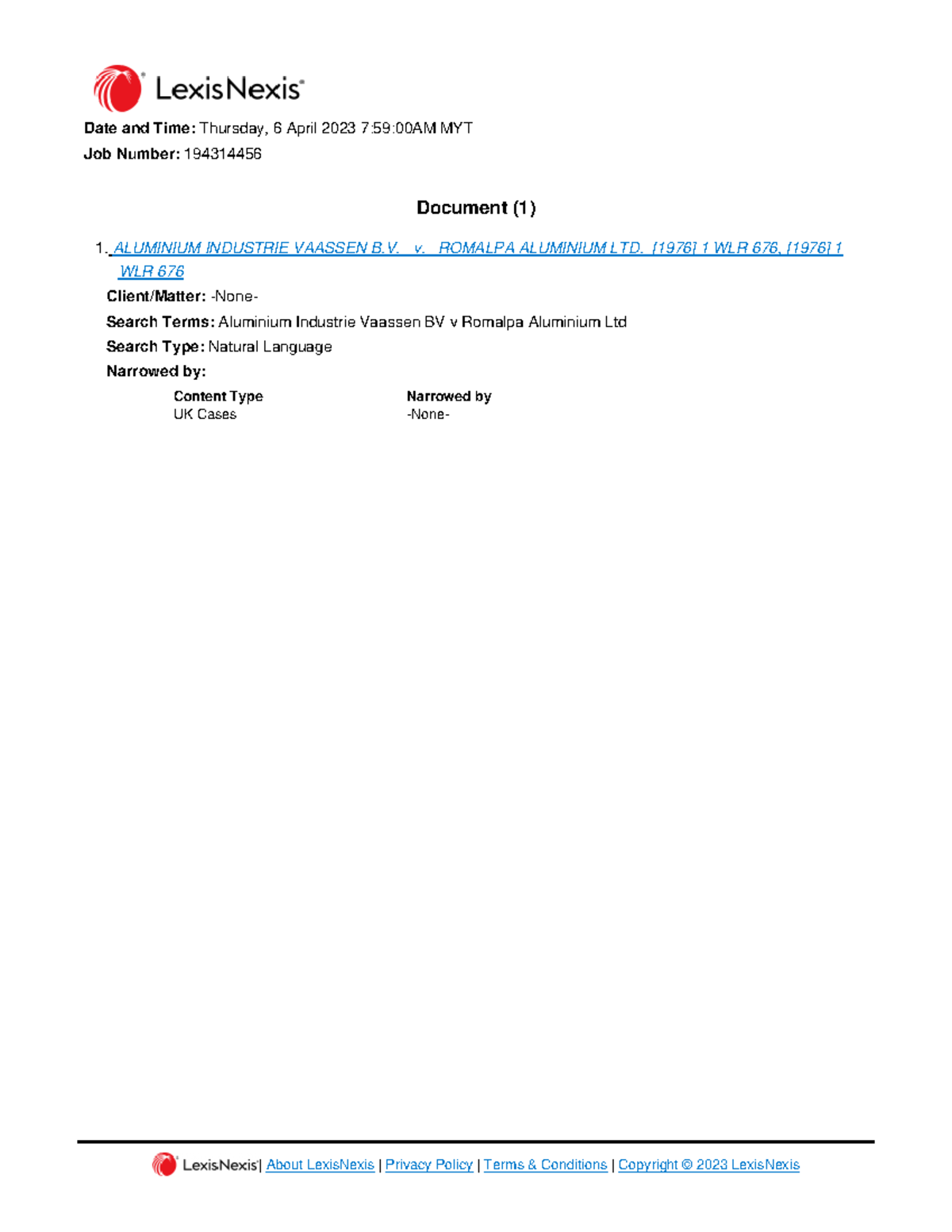 Aluminium Industrie Vaassen B.V. v. Romalpa Alumini - | About ...