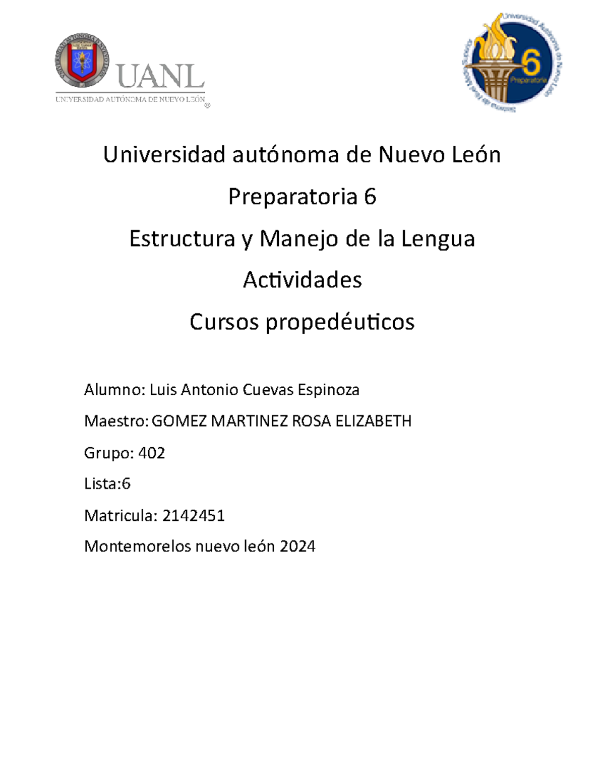 LACE ACT EML - Son la hojas de los cursos propedéuticos de estructura ...