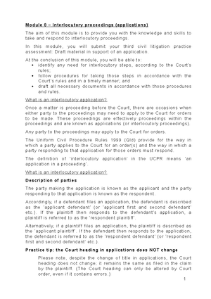 Module 4 - Assessing the merits of a case - Module 4 – Assessing the ...