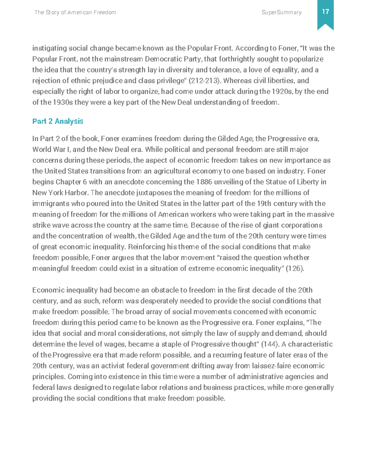 The Story of American Freedom - Super Summary Study Guide 2 18 ...