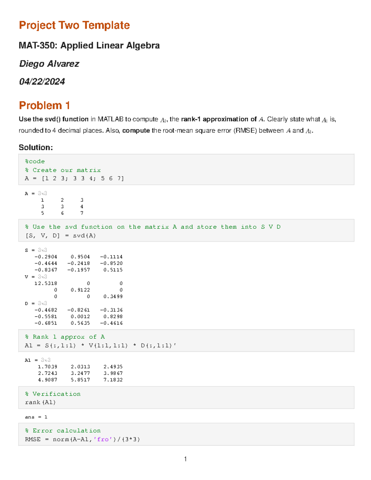 Project Two Template Solution - Project Two Template MAT-350: Applied ...
