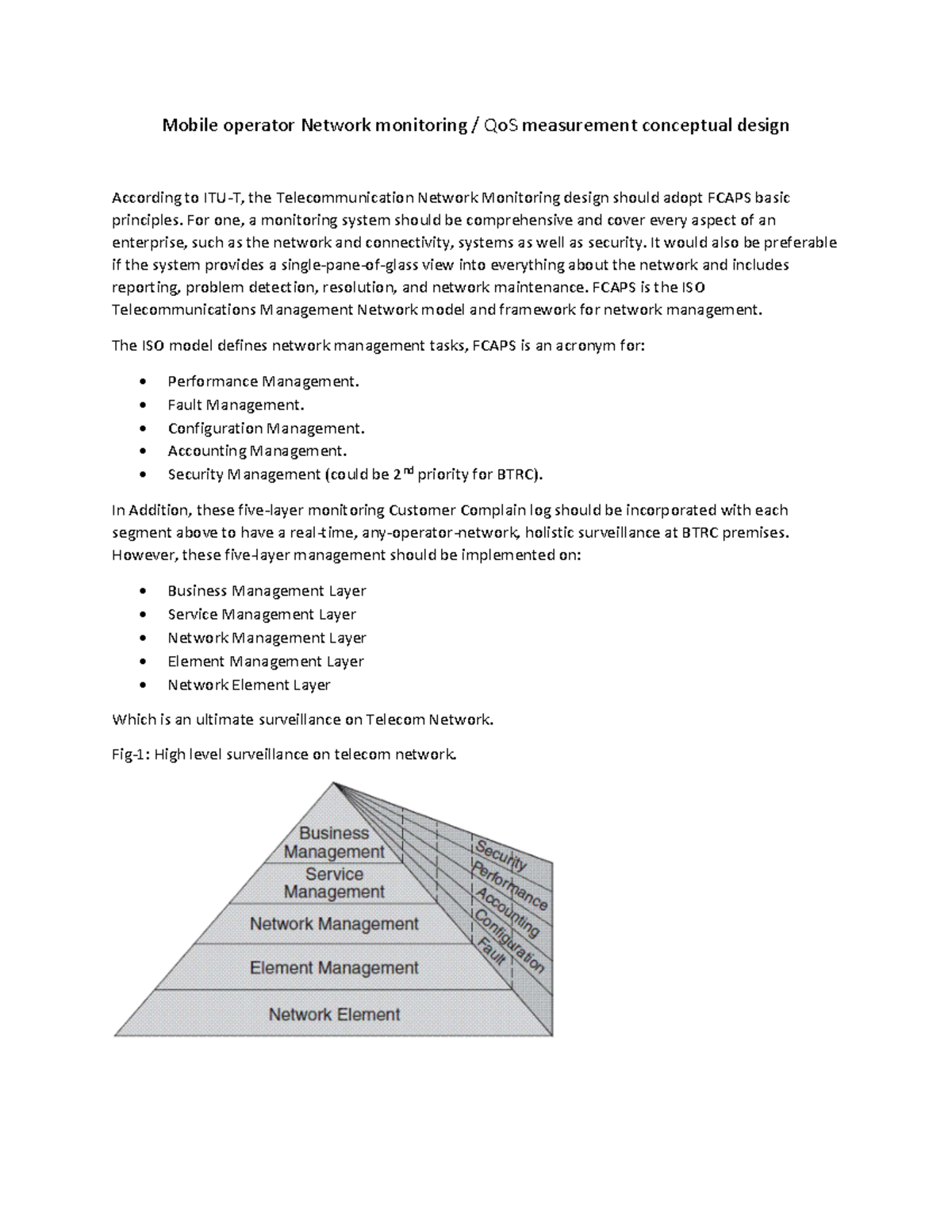 Telecom Network Management Pm Concept Mobile Operator Network Monitoring Qos Measurement