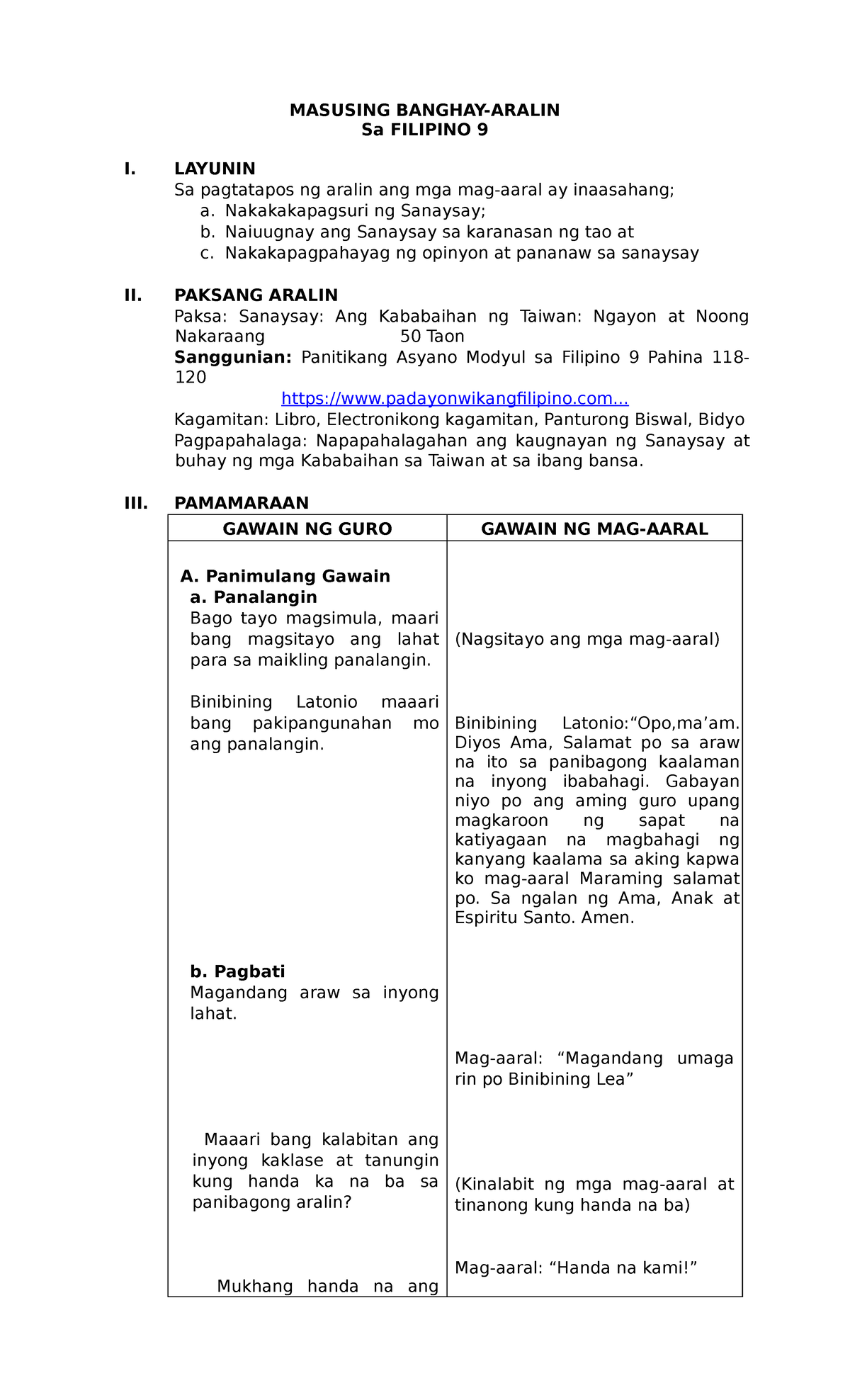 EXIT-DEMO-DLP - Detailrd lesson plan - MASUSING BANGHAY-ARALIN Sa ...