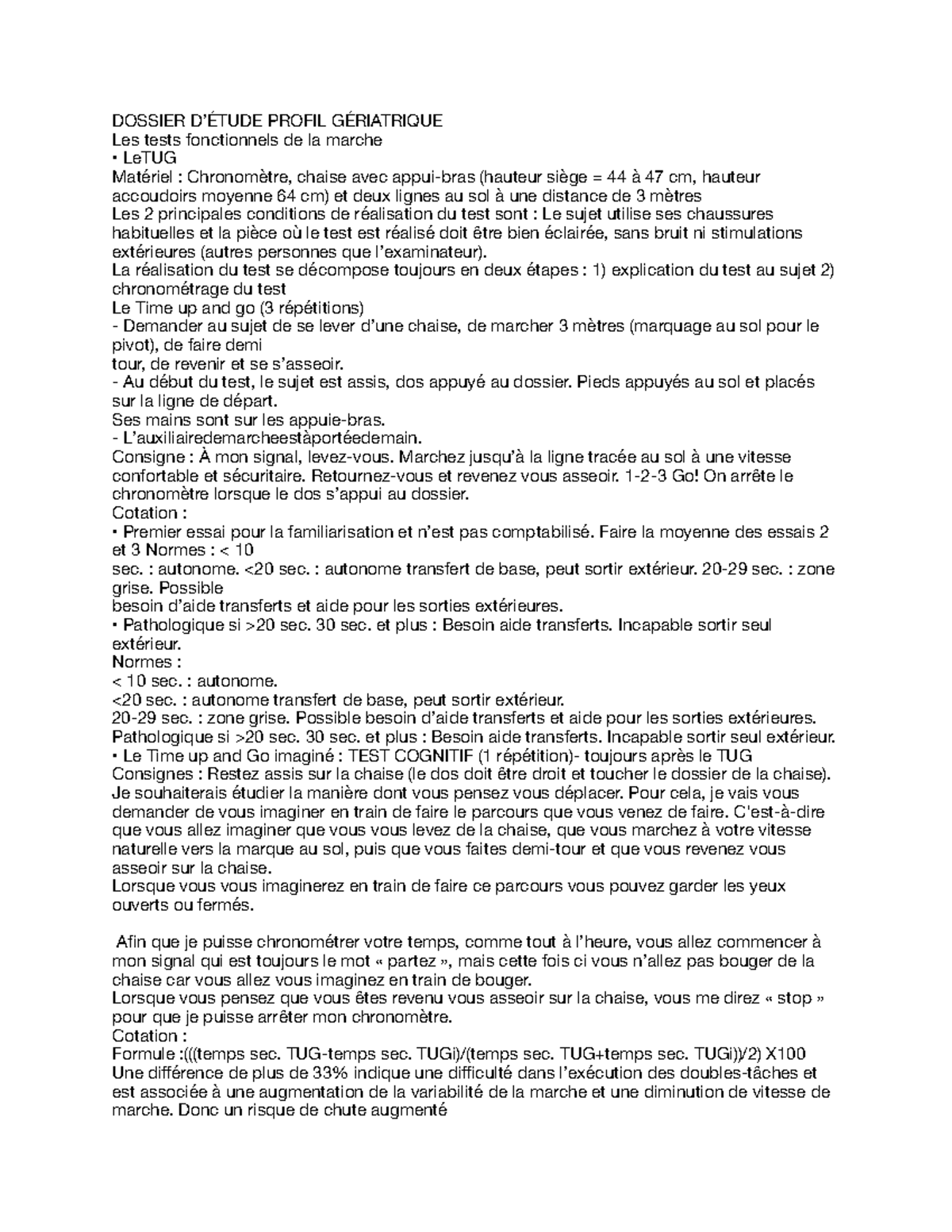 Dossier d’études - Évaluations - DOSSIER D’ÉTUDE PROFIL GÉRIATRIQUE Les ...