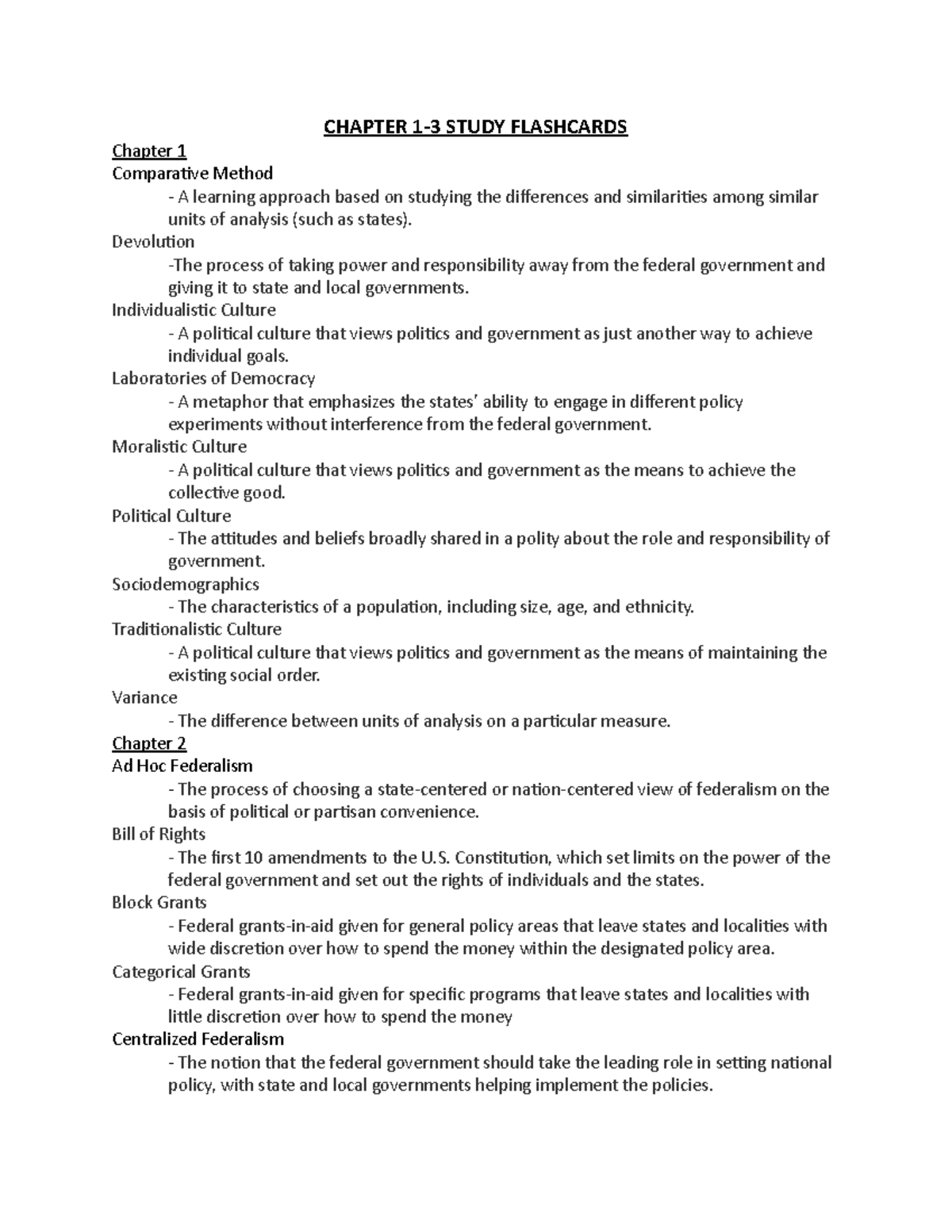 Chapters 1-3 Study Flashcards - CHAPTER 1-3 STUDY FLASHCARDS Chapter 1 ...