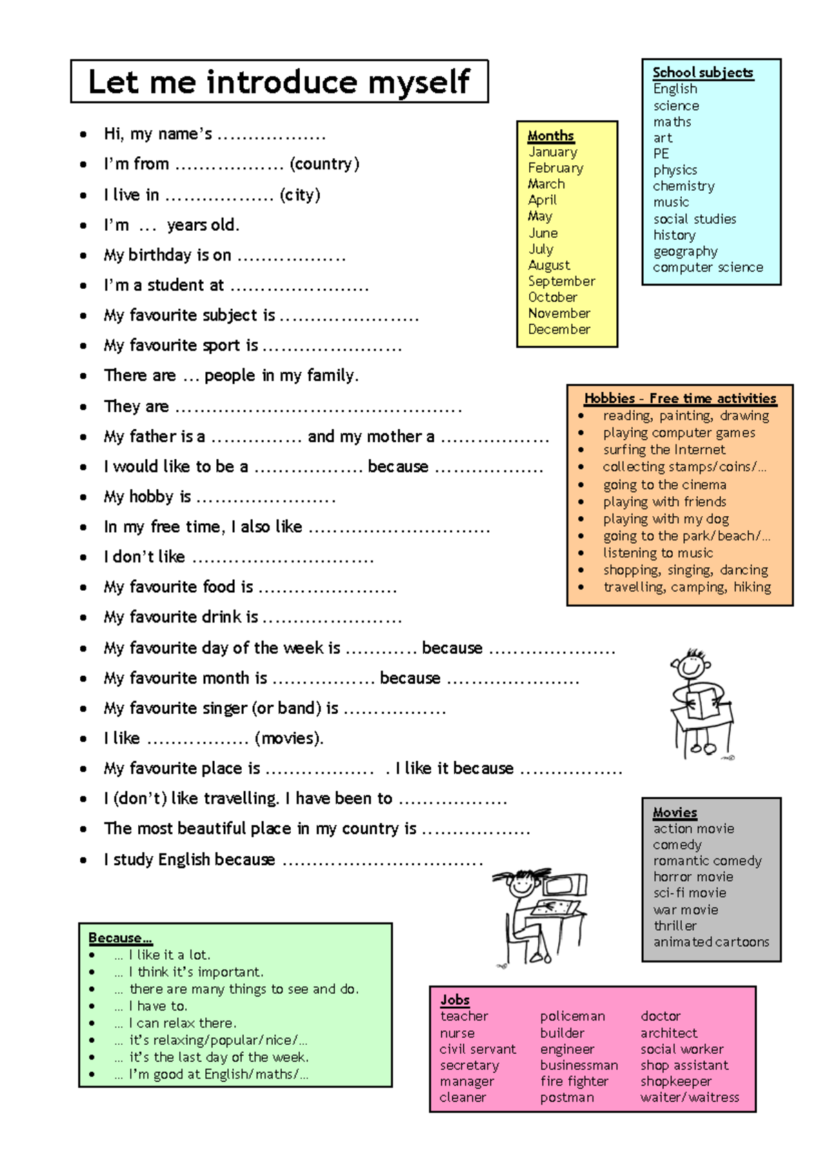 Class 1 - Introducing myself - Let me introduce myself • Hi, my name’s