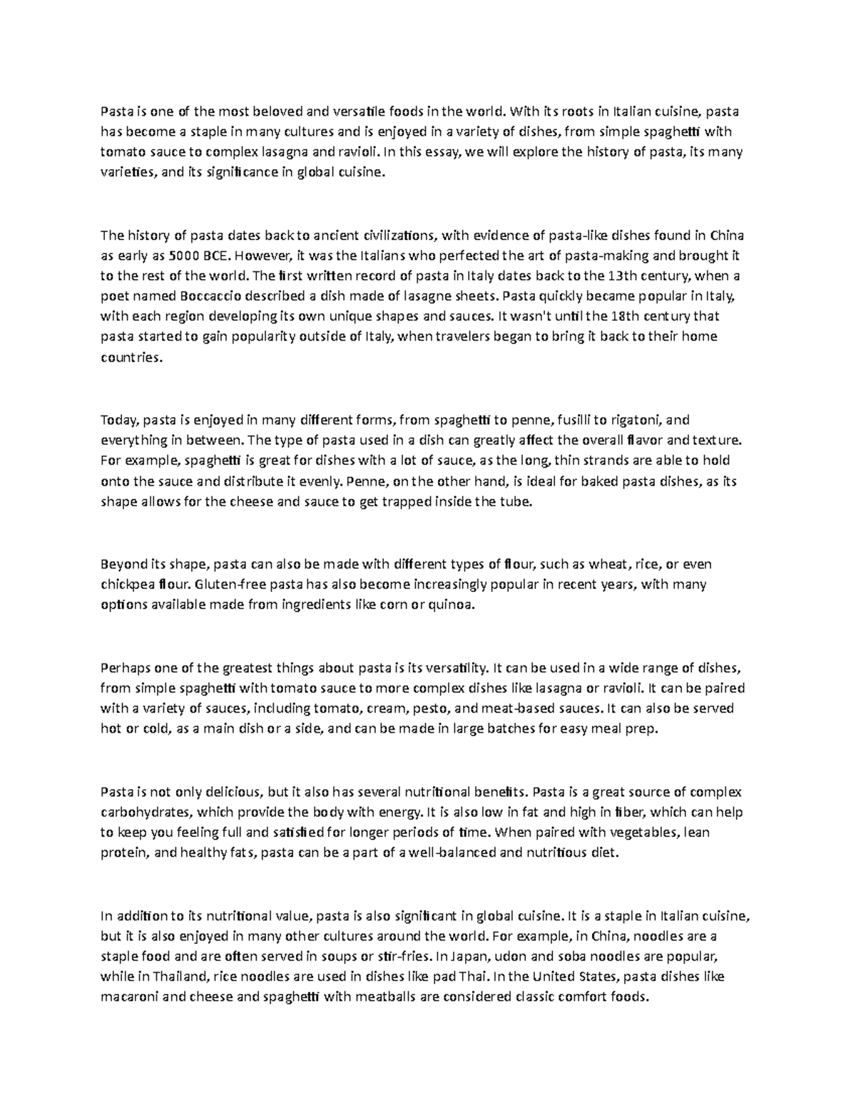 Pasta is one of the most beloved and versatile foods in the world ...