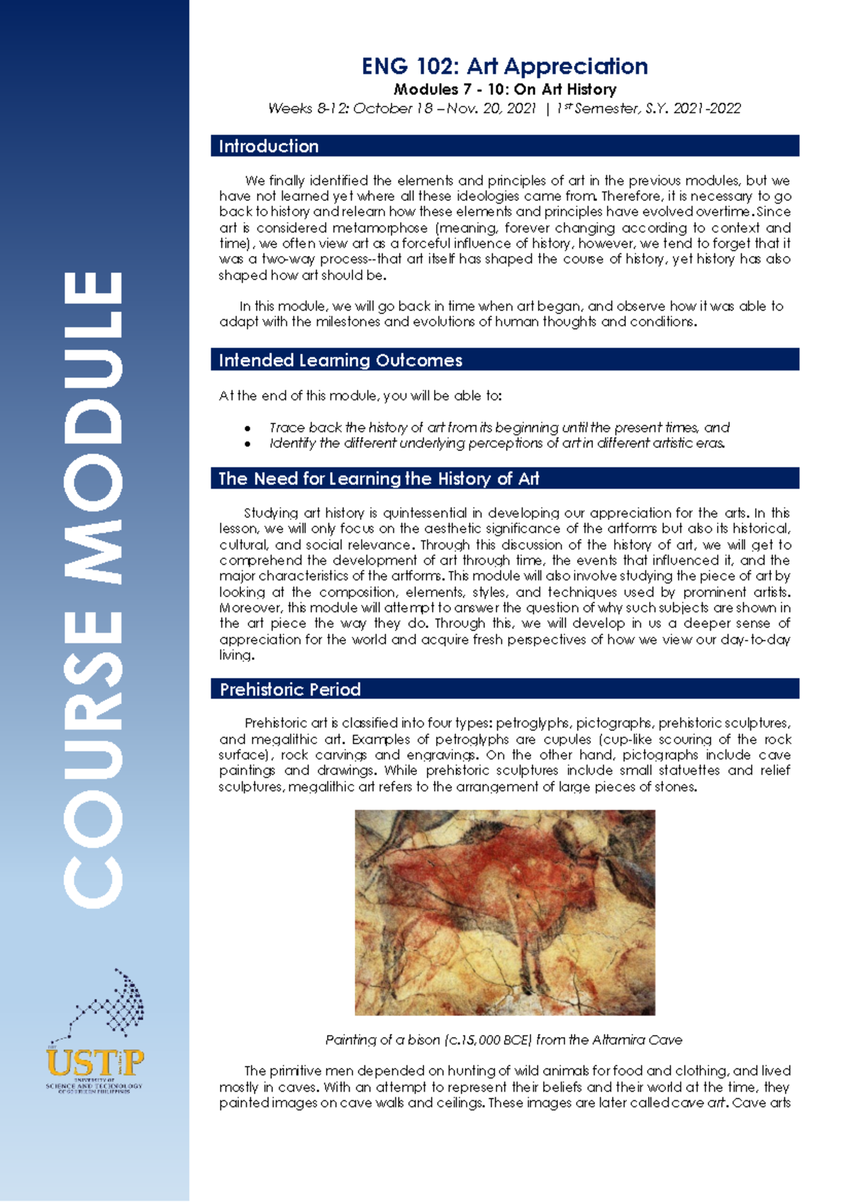 Art App Modules 7 10 Art History - COURSE MODULE ENG 102: Art Appreciation Modules 7 - 10 : On ...