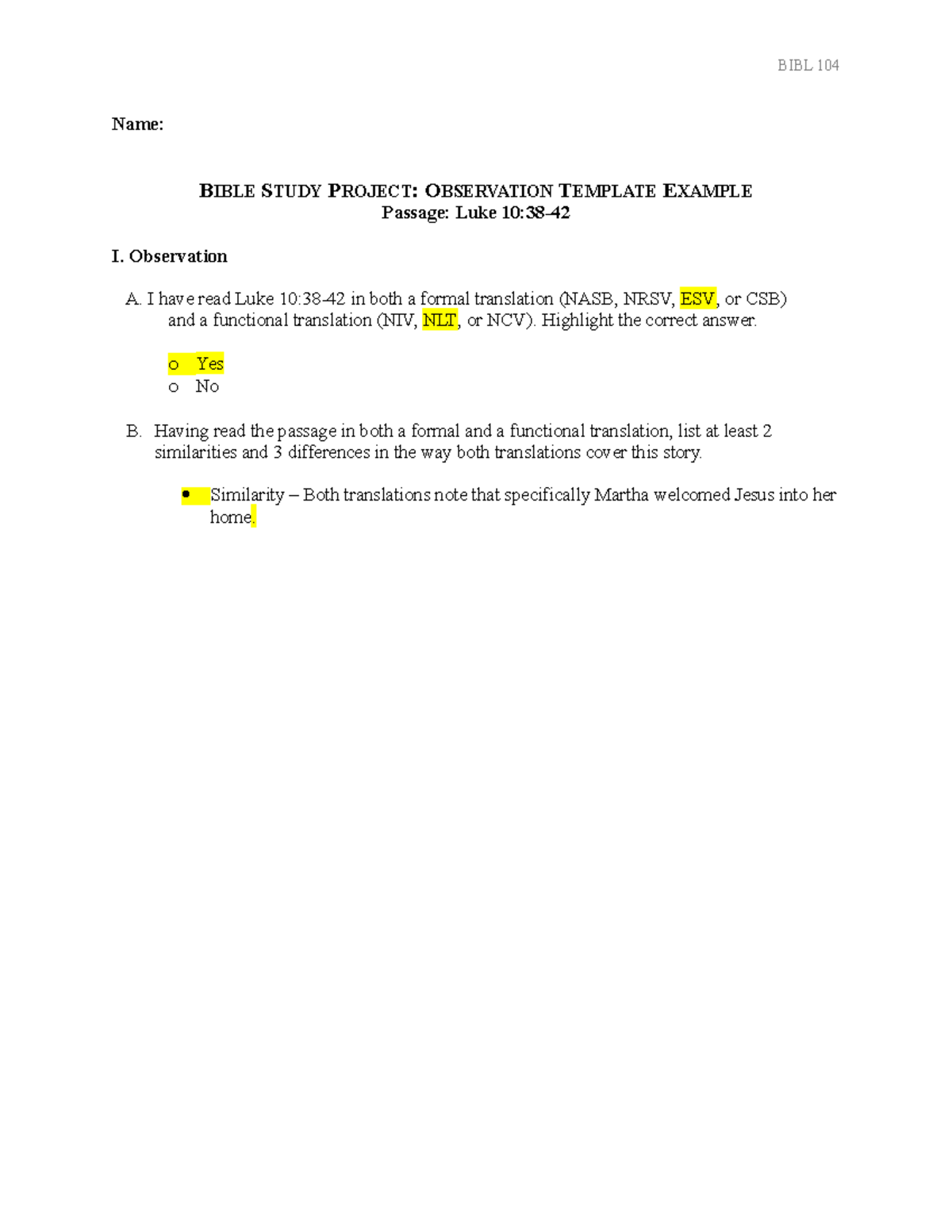 Bible Study Project Observation Template Example -2038359403 -991287887 ...