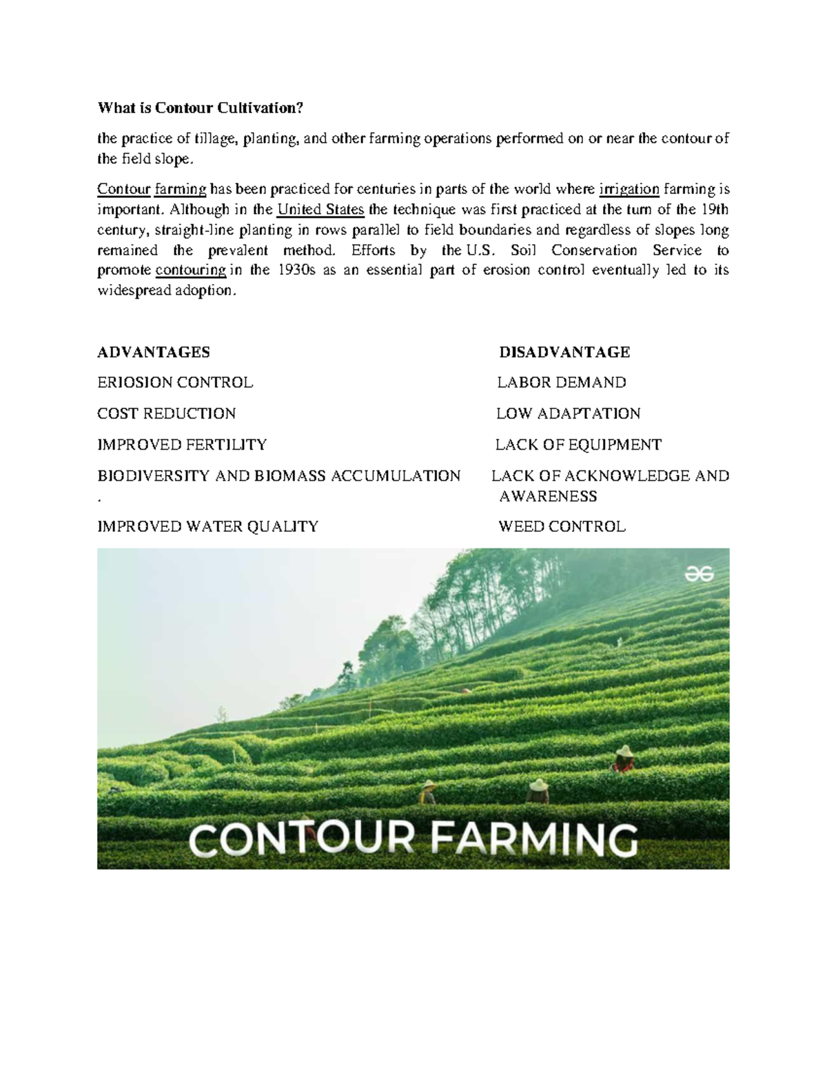 Contour Cultivation - What is Contour Cultivation? the practice of ...
