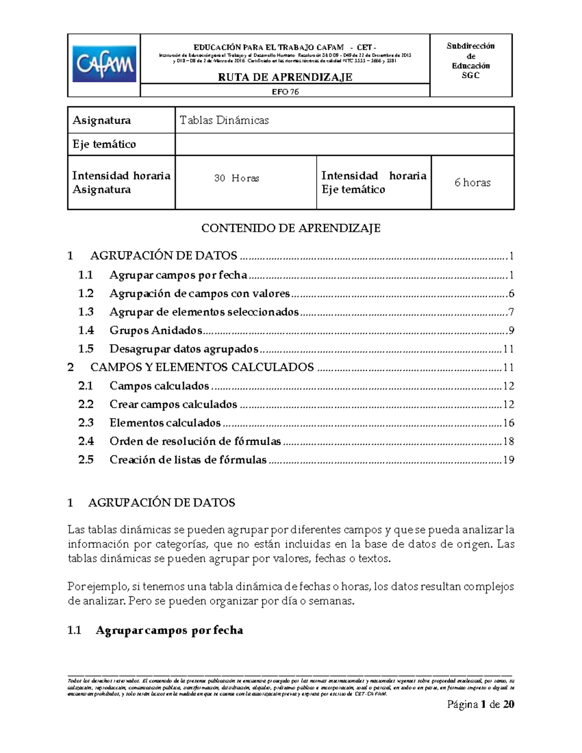 G04 Tablas Dinámicas - EDUCACIÓN PARA EL TRABAJO CAFAM - CET ...